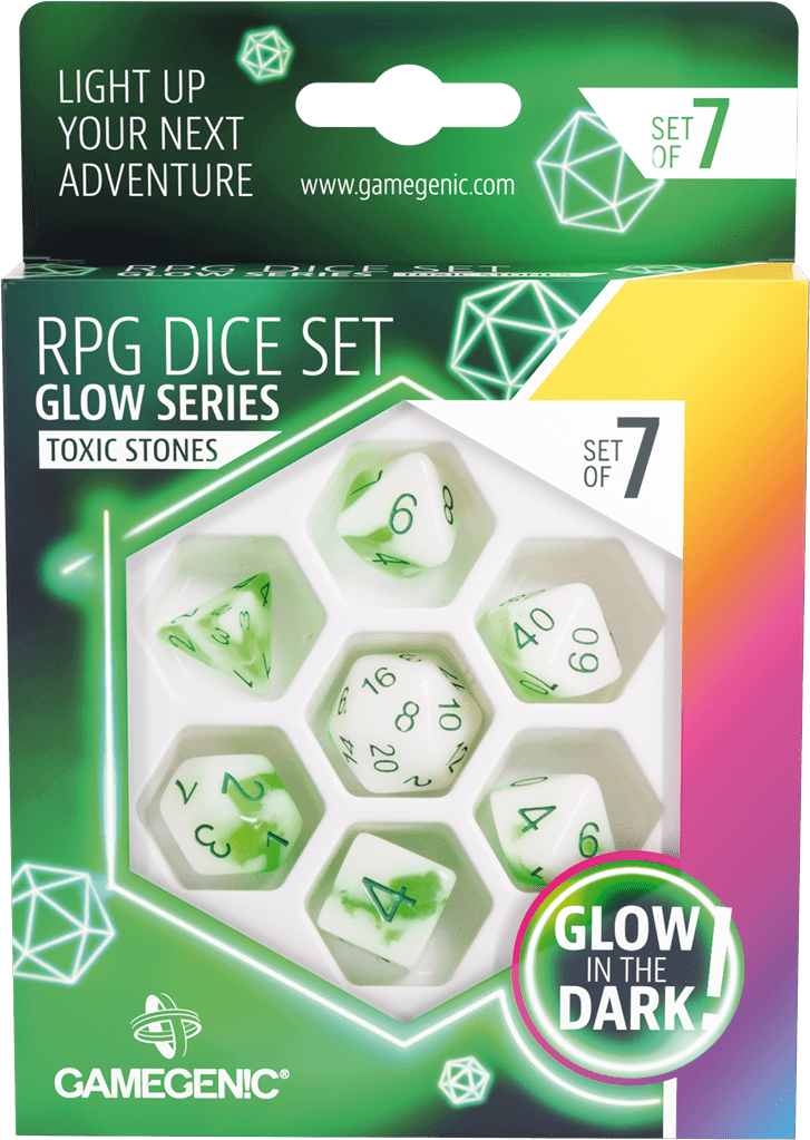Glow Series - Set de 7 dés : Venom Stones
